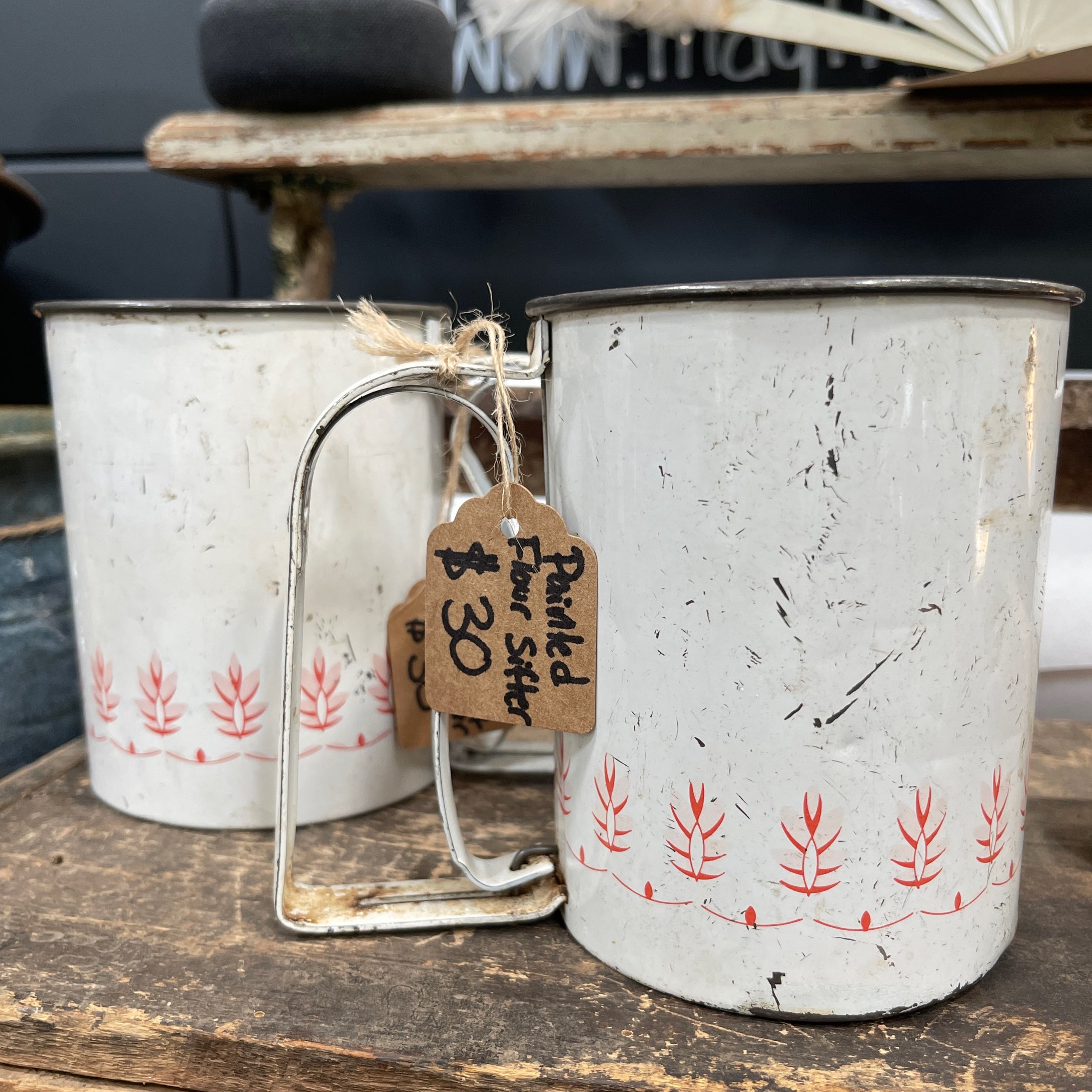 Painted Flour Sifter | Mayflower Mercantile