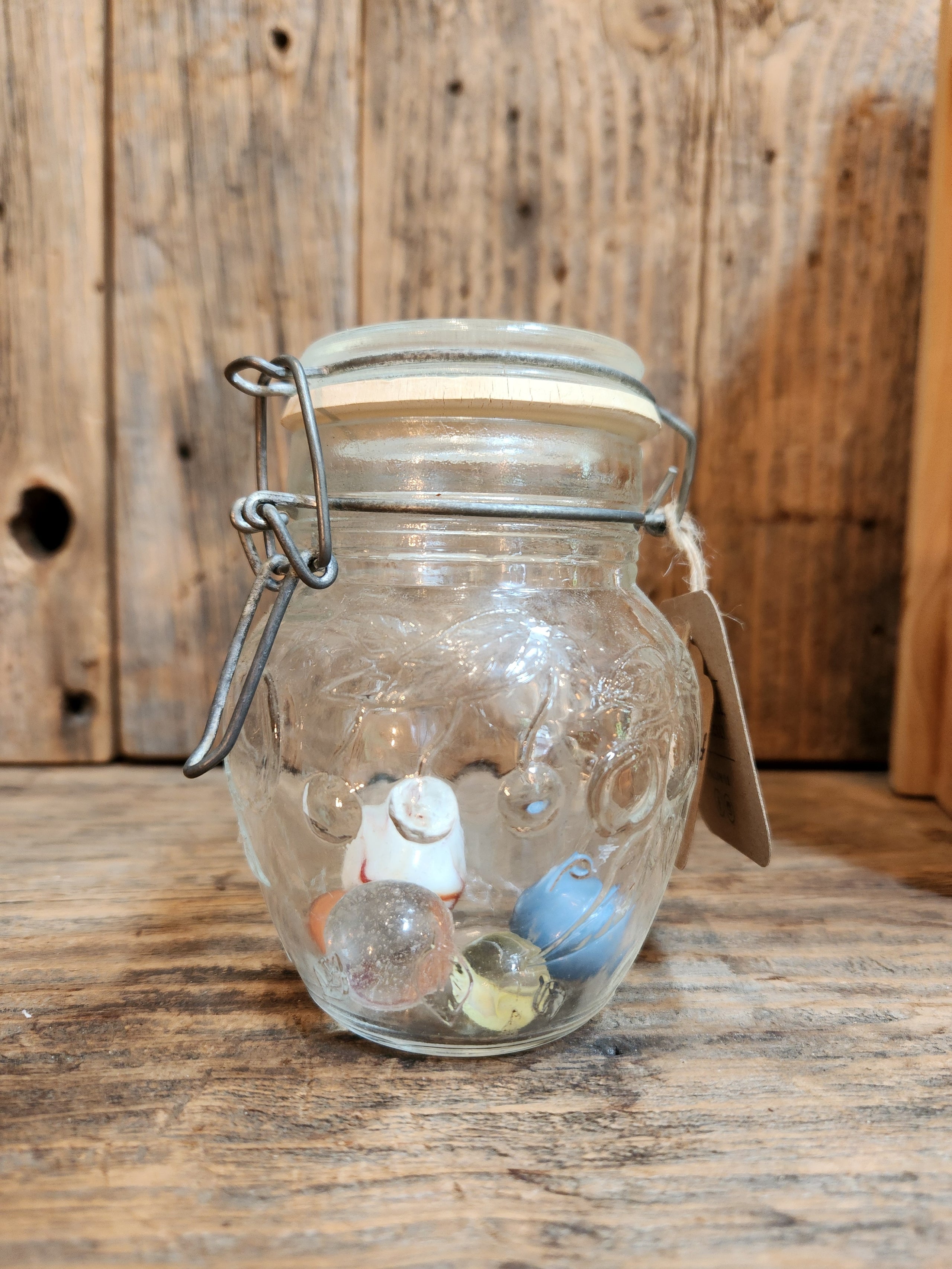 Antique Jar with Marbles | Mayflower Mercantile